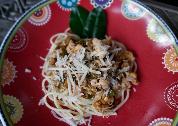 Resep Spaghetti Ayam oleh Arun Smieszek - Cookpad