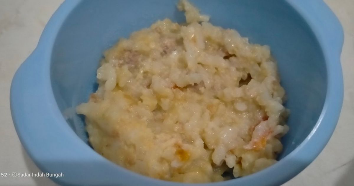 Resep Mpasi 6+ Bubur Telur Puyuh Daging Giling Tomat oleh Sadar Indah ...