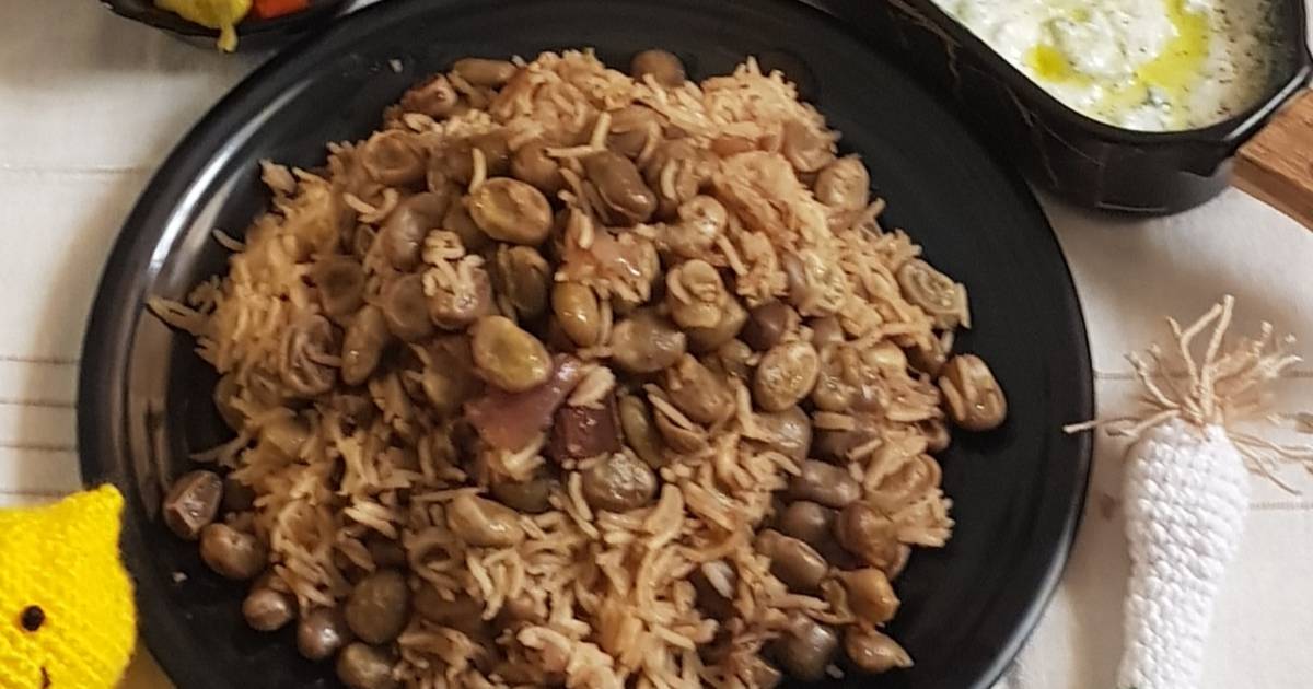 طريقة عمل رز مع فول - 360 وصفة رز مع فول سهلة وسريعة - كوكباد