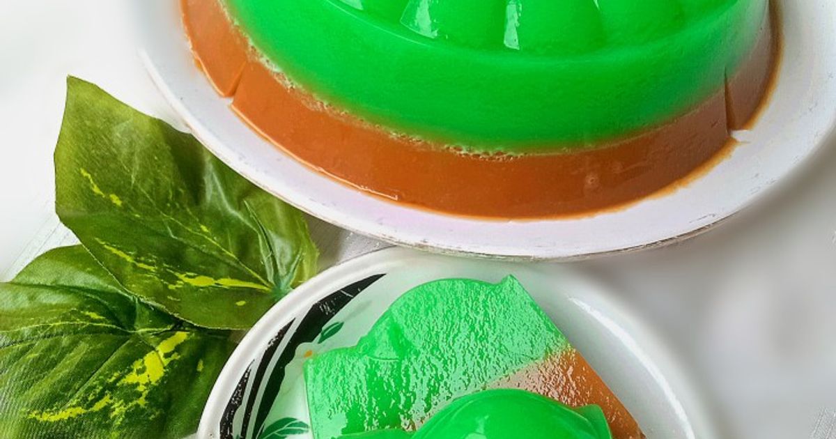 Resep Puding Cendol Gula Merah Simple oleh Amalia Amanah - Cookpad