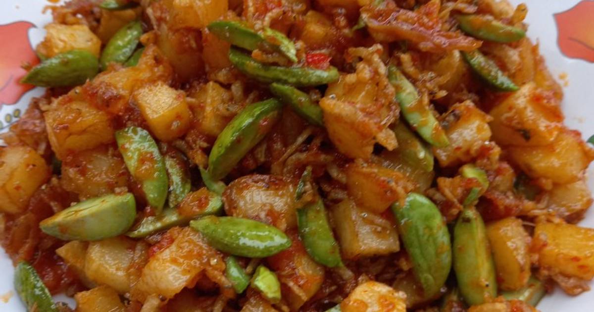 Resep Sambel Teri kentang sama pete oleh Mira Fatimah - Cookpad