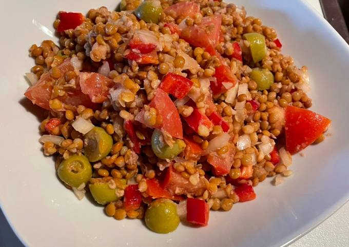 Ensalada de lentejas Receta de Maria - Cookpad