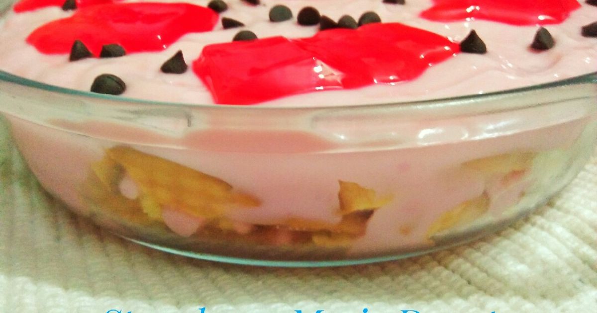 Strawberry Marie Dessert😃😃 Recipe by J Junaid Motiwala - Cookpad