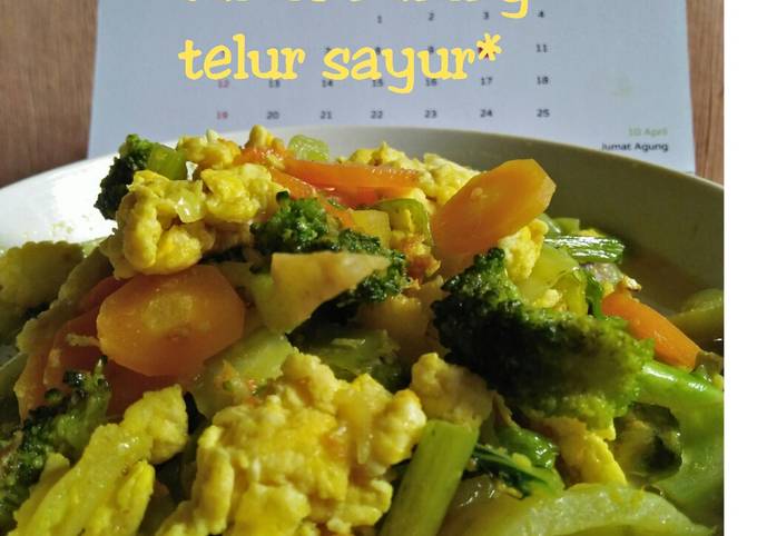 Resep *tumis kuning telur sayur* oleh ati dewanthi - Cookpad