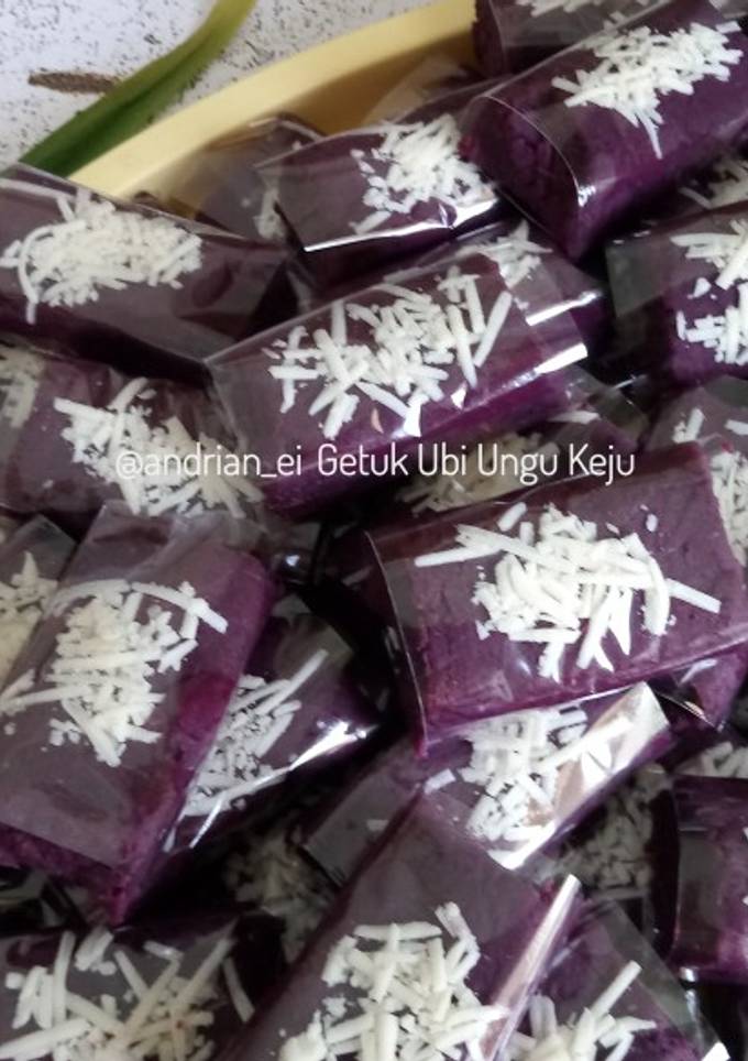Resep Getuk Ubi Ungu Tabur Keju oleh Bunda Ei - Cookpad