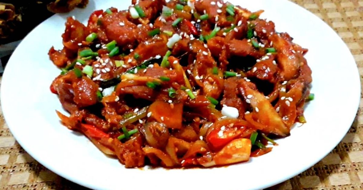 สูตร หมูผัดซอสเกาหลี/หมูผัดซอสโคชูจัง (อร่อยจนอปป้าติดใจ) โดย Bambi ...