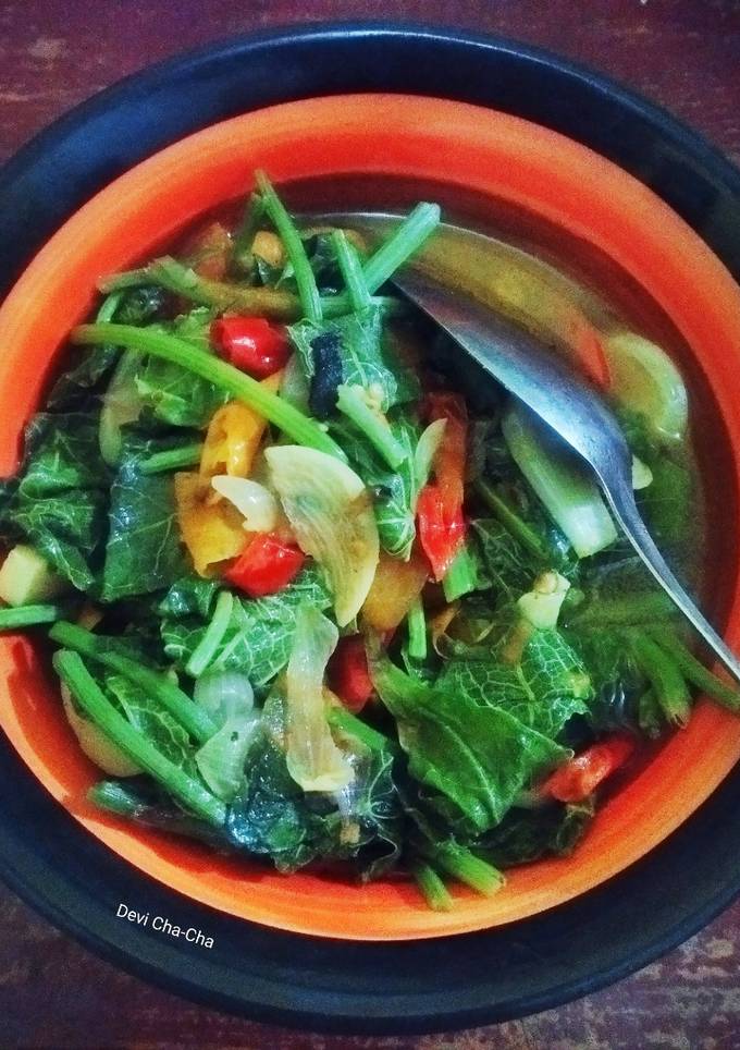 Resep 164). Tumisan Sayur Pucuk Daun Labu Siam 🥗 oleh Devi Cha-Cha🥗 ...