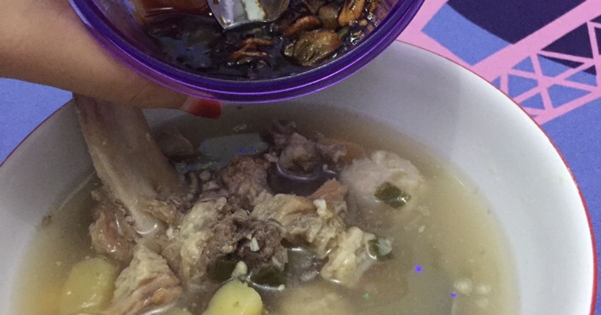 Resep Sop Balungan Dan Sambal Kecap Simple oleh Lse Lusia - Cookpad