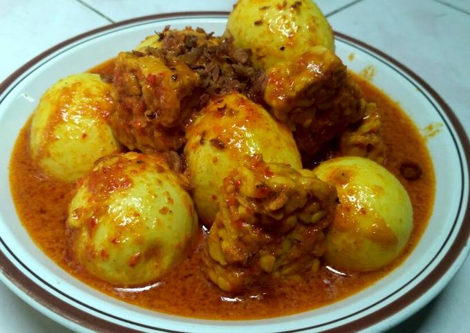 Resep Kalio Telur Tempe oleh Dapur A4 💕 - Cookpad