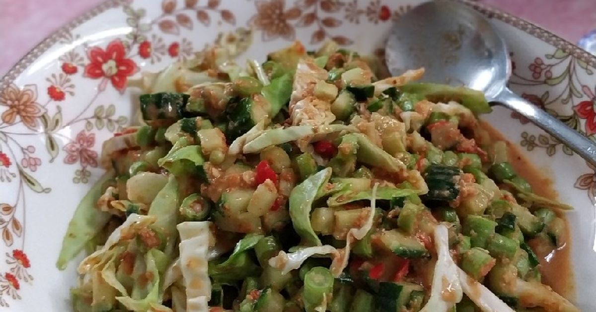Resep karedok pedes enak rumahan enak dan mudah - Cookpad