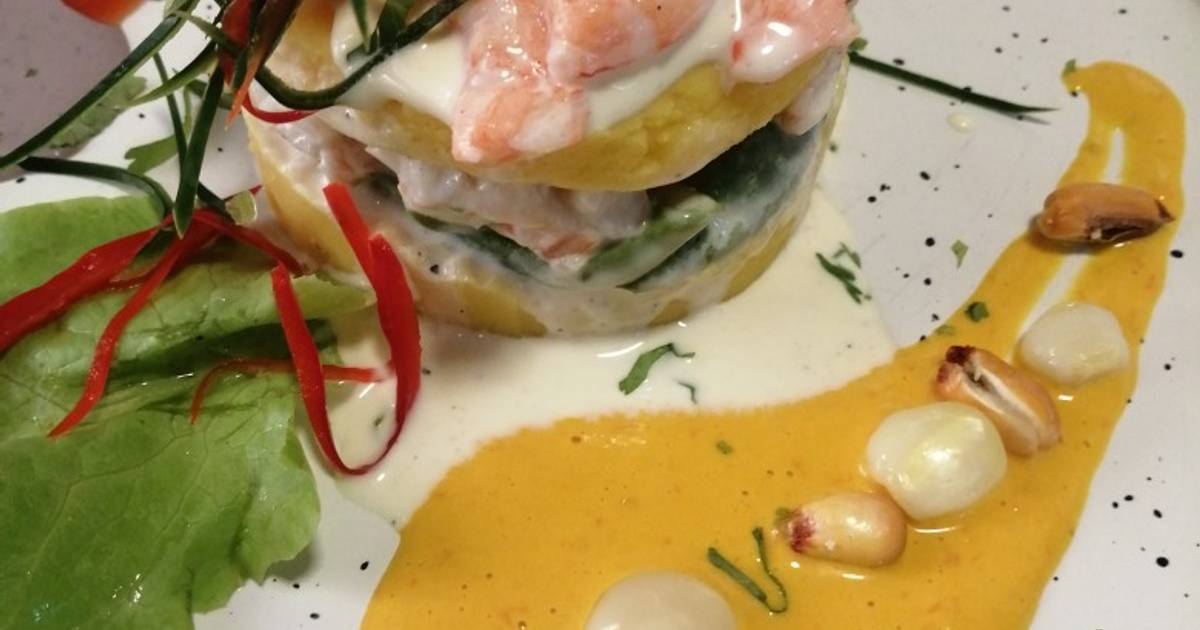 Causa de camarón y jaiba Receta de Chef Nissel- Cookpad
