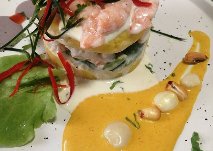 Causa de camarón y jaiba Receta de Chef Nissel- Cookpad