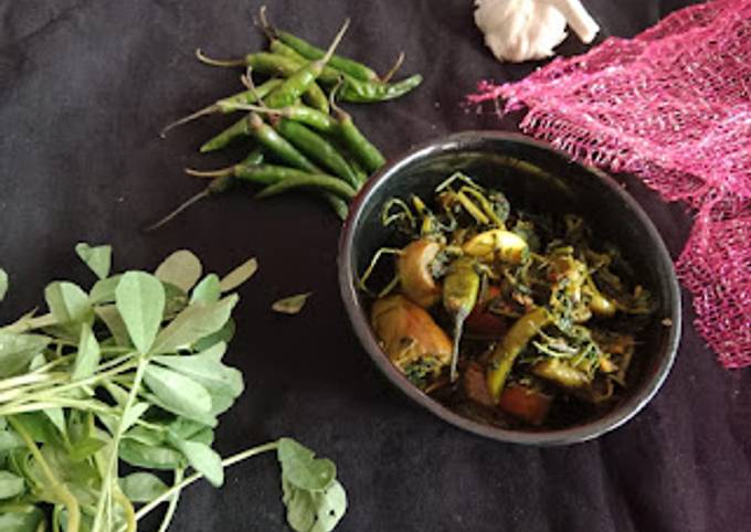 Baingan methi ki subji Recipe by Mukti Sahay - Cookpad