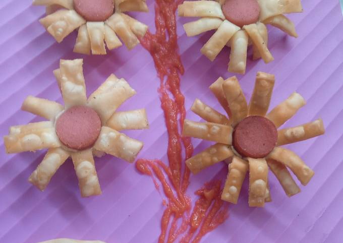 Resep Sosis pangsit bunga oleh Mala`s Kitchen - Cookpad