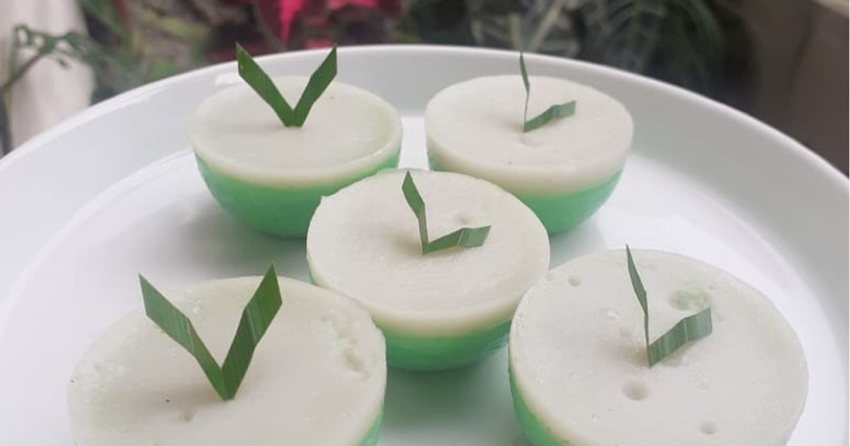 Resep kue talam tepung beras cup rumahan enak dan mudah - Cookpad