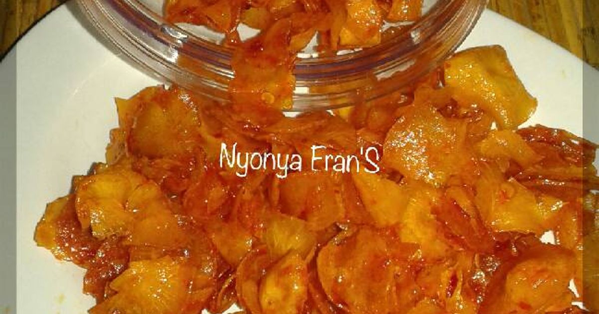 Resep Keripik Singkok Pedas Manis Renyah Ala Nyonya Fran's oleh Nyonya ...