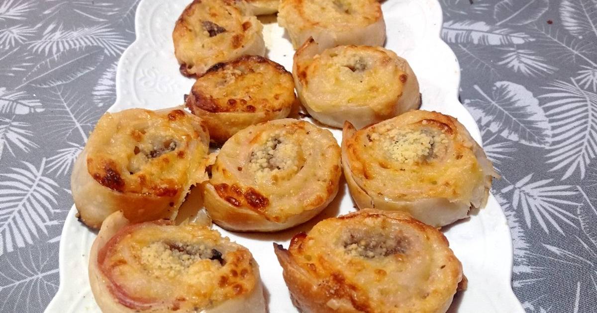 Rollitos de jamón y queso Receta de Gloria Tonin- Cookpad