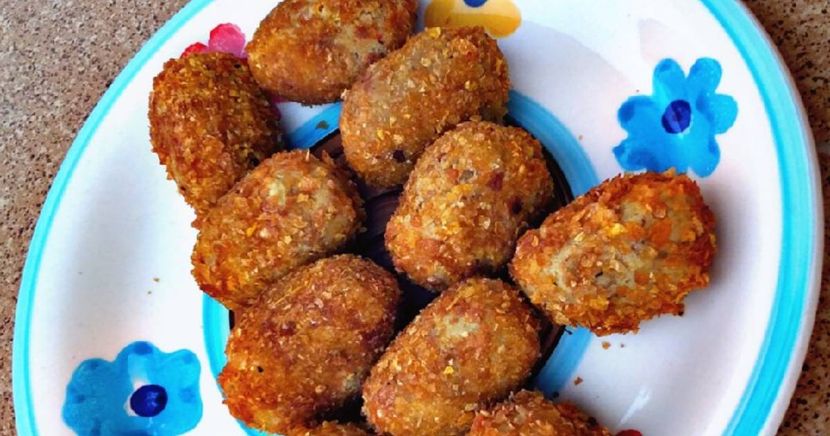 Crispy yam nuggets girki daga @Rahma Barde - Cookpad