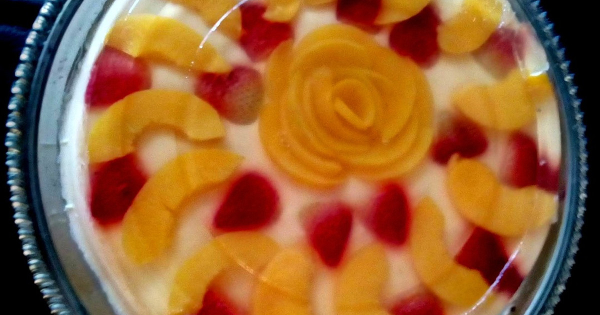 Gelatina Encapsulada Con Melocotón Y Fresas Receta de Cony Serrano- Cookpad