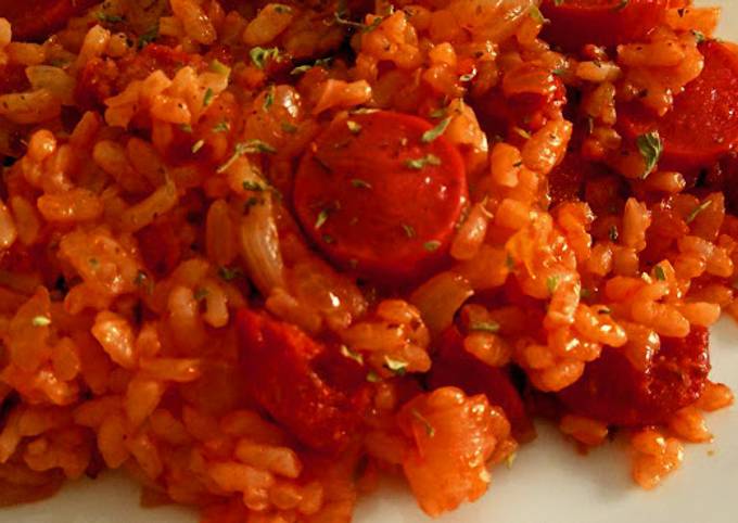 Arroz con salchichas viena (fácil de preparar) Receta de Recetas ...