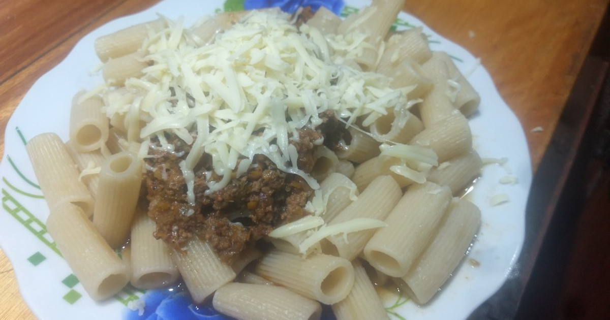 Mostacholes Con Salsa Bolognesa Receta de Gustavo Yuse Lockley
