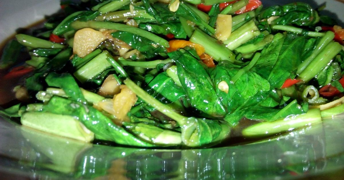 Resep Oseng Kangkung Pedas Manis oleh Hezzty - Cookpad