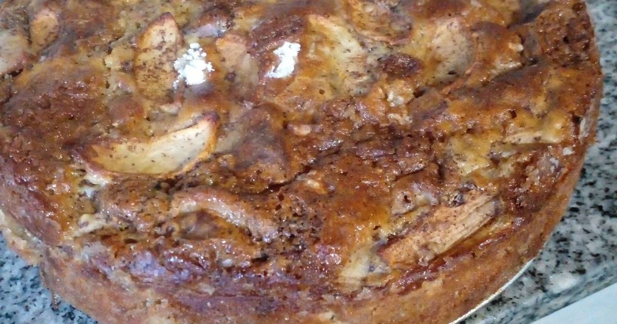 Torta seca de manzanas y canela Receta de Laura Gonzalez- Cookpad