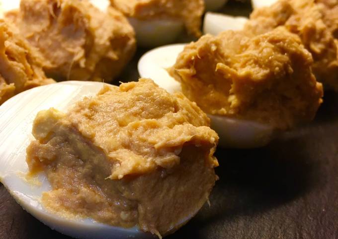 Huevos Rellenos Con Atún 🥚 🐟 Receta De Sara Pa Cookpad