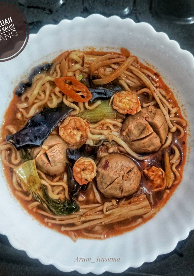 Resep Suki Kuah Tom Yam (bumbu Instan) dengan Kaldu Udang oleh Arum ...