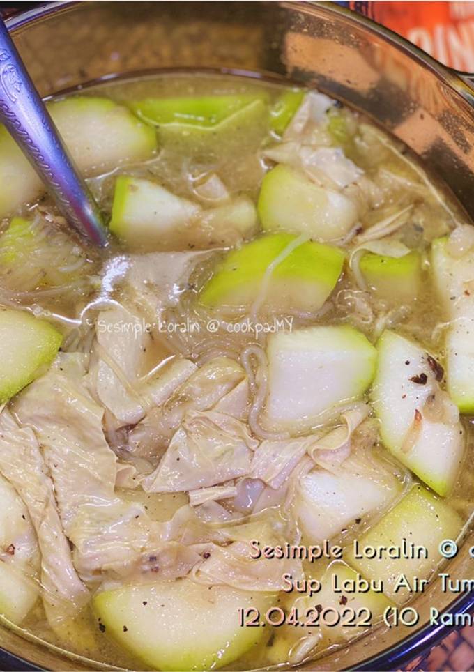 Resipi Sup Labu Air Tumis Lada Hitam bersama Suhun & Fucuk oleh ...