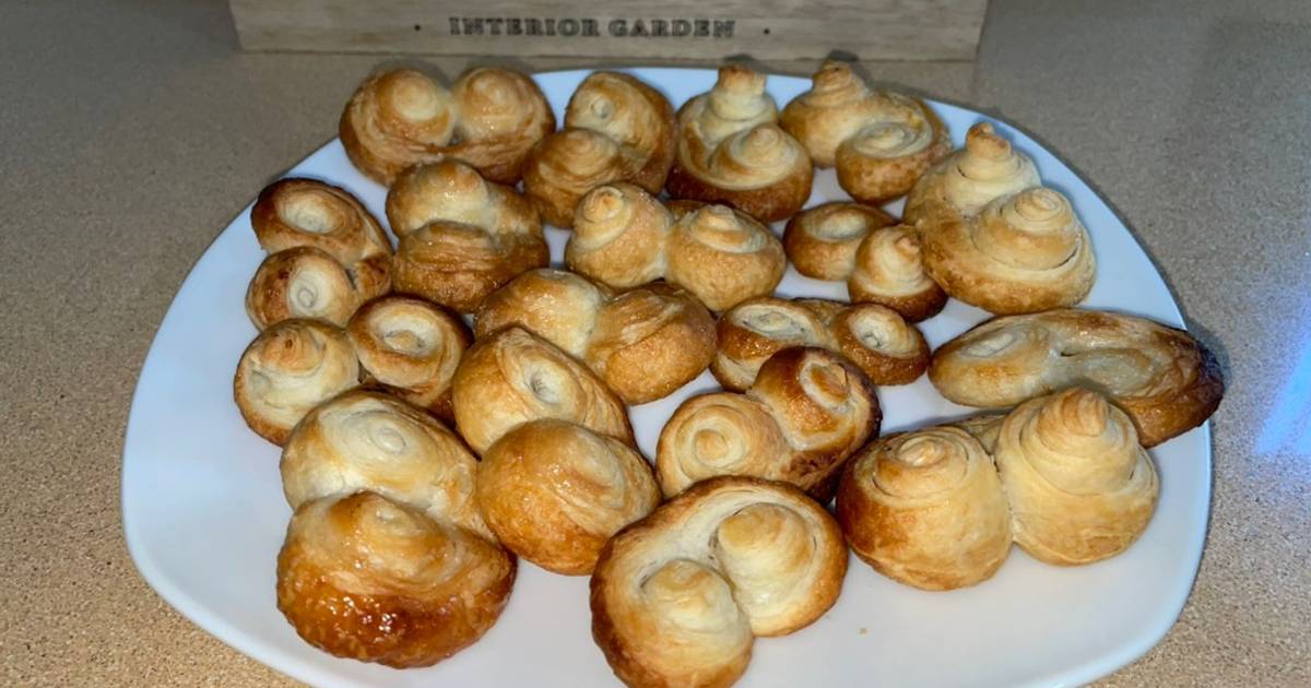 Palmeritas de hojaldre Receta de Little Green House- Cookpad