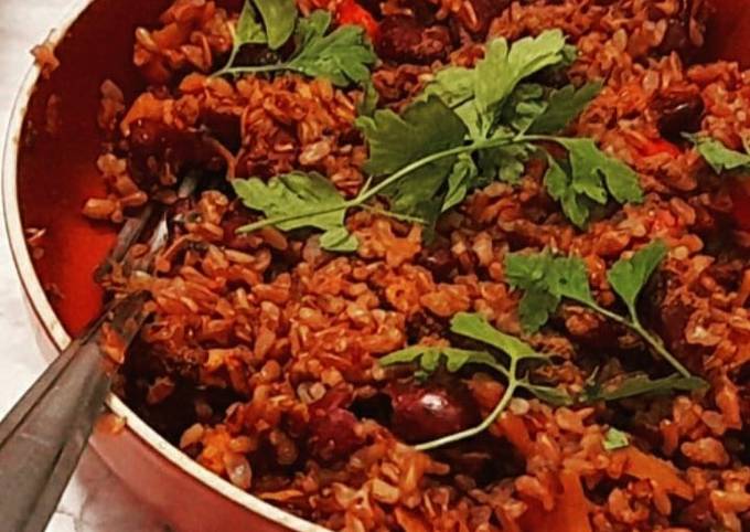 Riz rouge cajun aux haricots rouges de Pimpmyfood_ - Cookpad