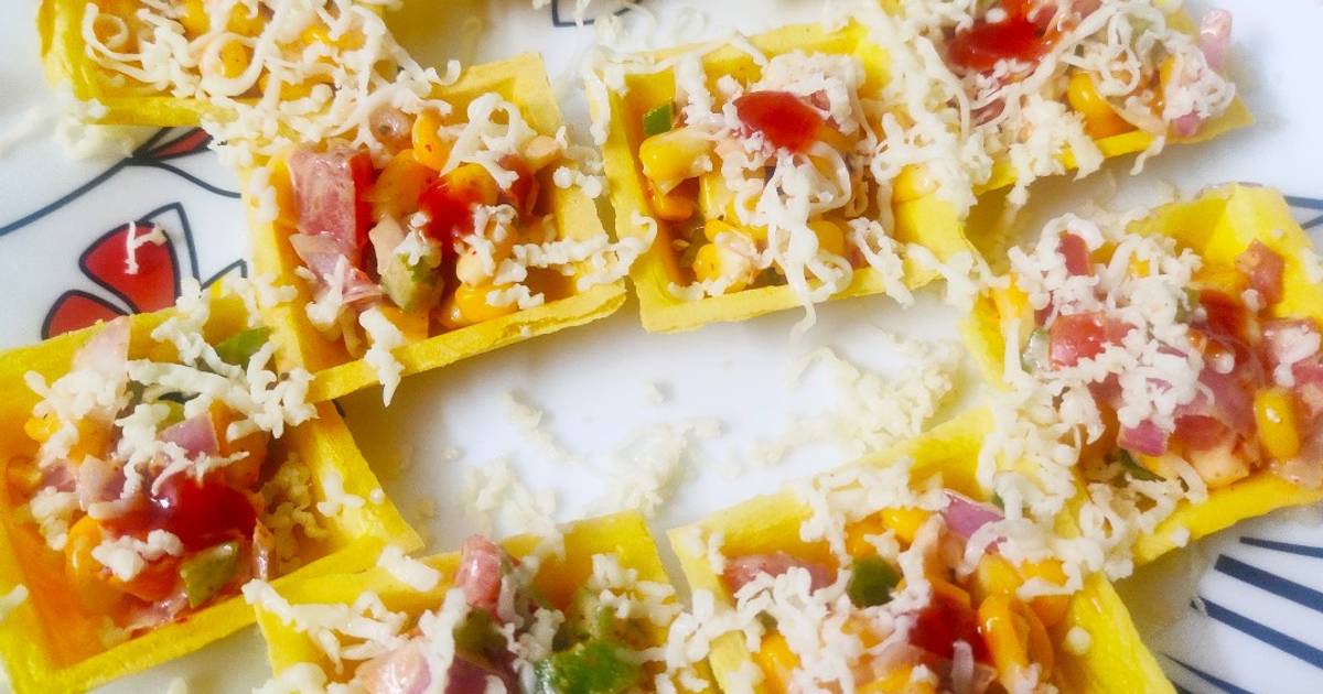 Crispy Cheesy Corn Canapes Recipe by Loveena Bajaj Salve - Cookpad