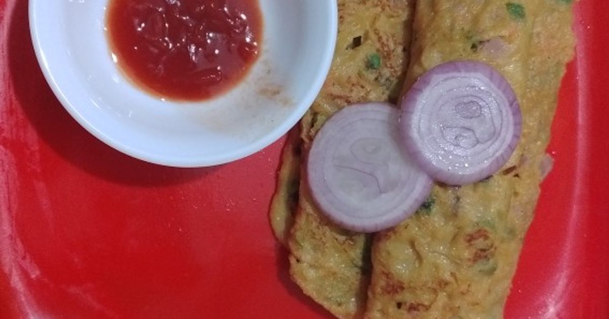 Mousumi Bhattacharjee দ্বারা আটা চিলার রোল(Ata Chilla Roll Recipe In ...