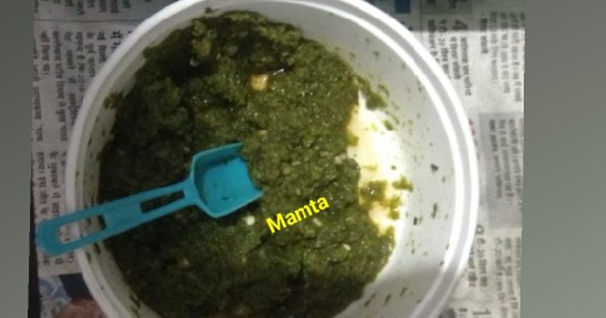 लहसुन हरी मिर्च की चटनी Recipe by Mamta Sahu - Cookpad