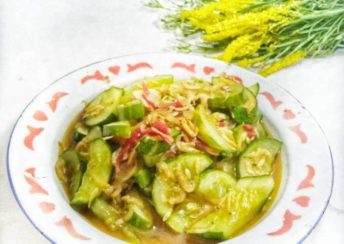 Resep Isi piringku - Sayur timun udang rebon bumbu iris oleh Eliza ...