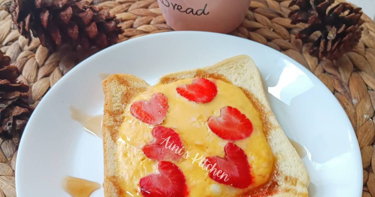 Resep Strawberry Custard Toast / Roti Tawar Kustar Stroberi oleh Aini's ...
