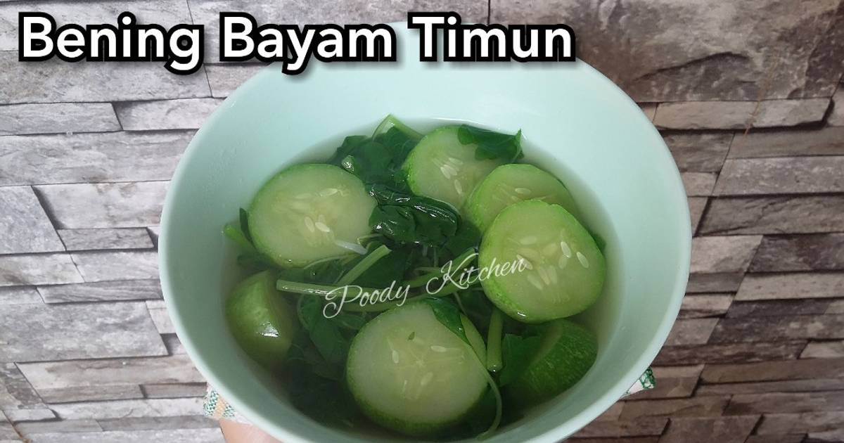 Resep Bening Bayam Timun oleh Pujani Handayani - Cookpad