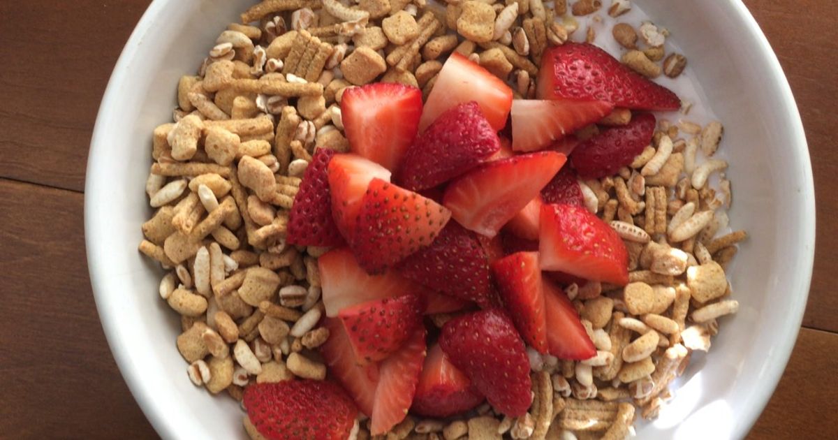 Kefir, Go Lean Cereal, Strawberries Recipe by Michael Granberry II