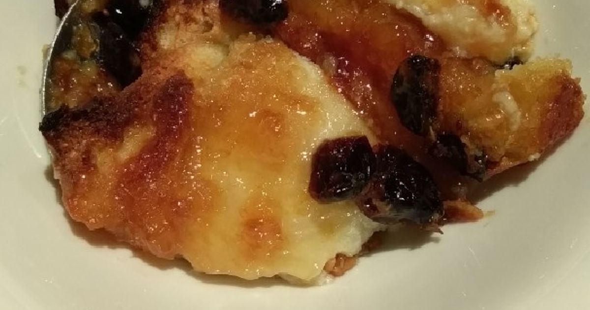 Bread And Butter Pudding With Jam And Cranberries Recipe by Claireywads ...