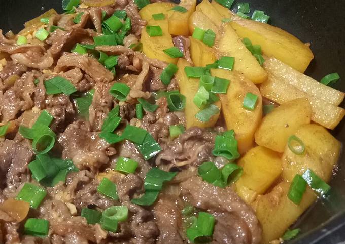 Resep 385. Beef slice teriyaki dengan kentang goreng oleh Istikah ...