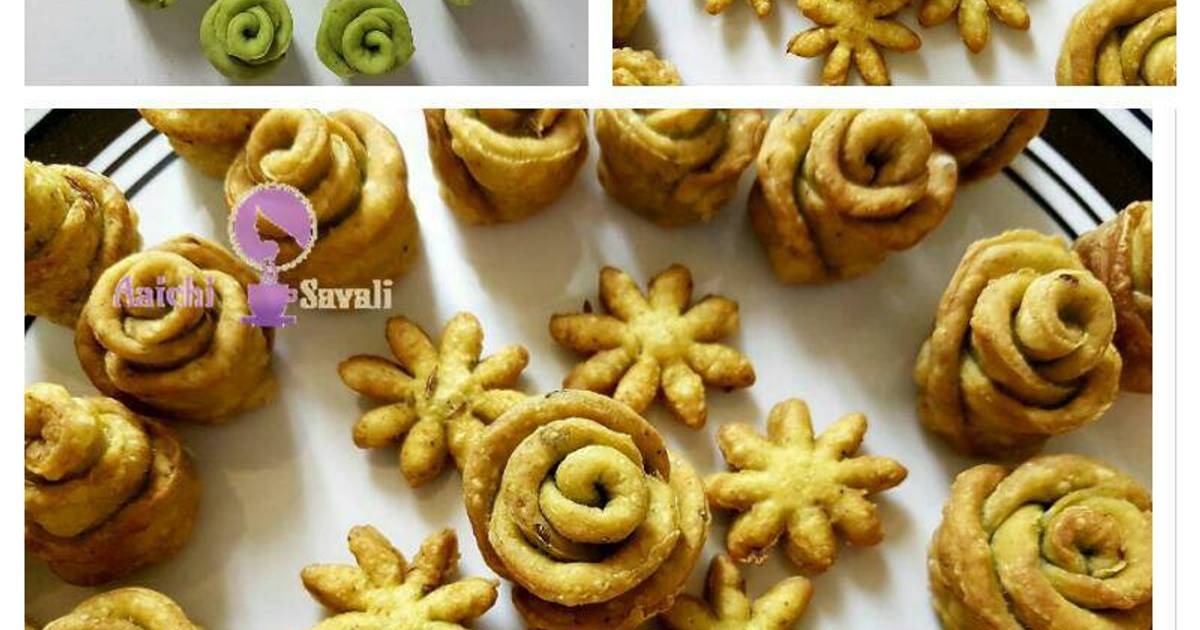 Diwali Special - Rose-Matar Mathari! Recipe by aaichisavali - Cookpad