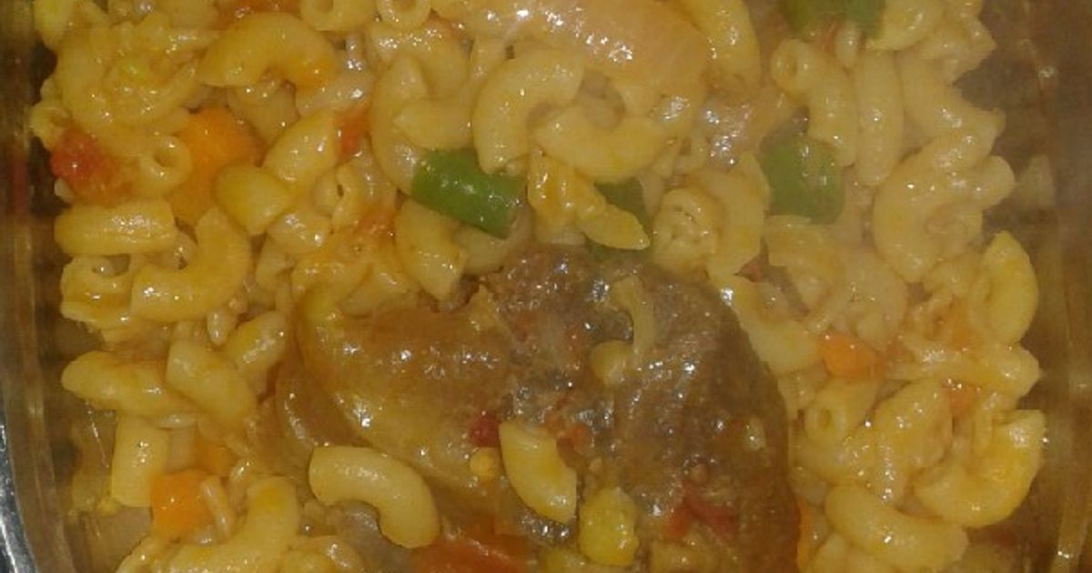 School Lunch Macroni N Beef Recipe by Hyela Haruna Wakawa - Cookpad