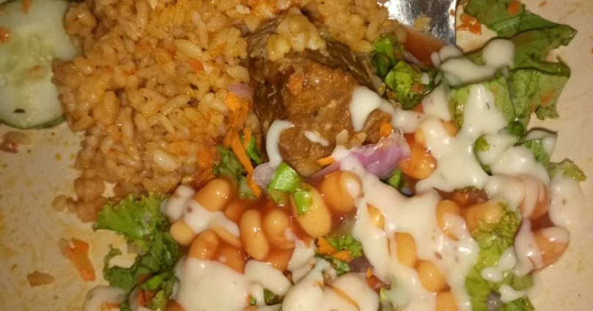 Jallop Rice With Salad Recipe by Maryam Ahmad - Cookpad