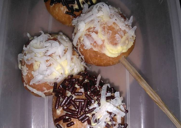 Resep Sate Donat Simple 🍡🍩 oleh Risca King - Cookpad