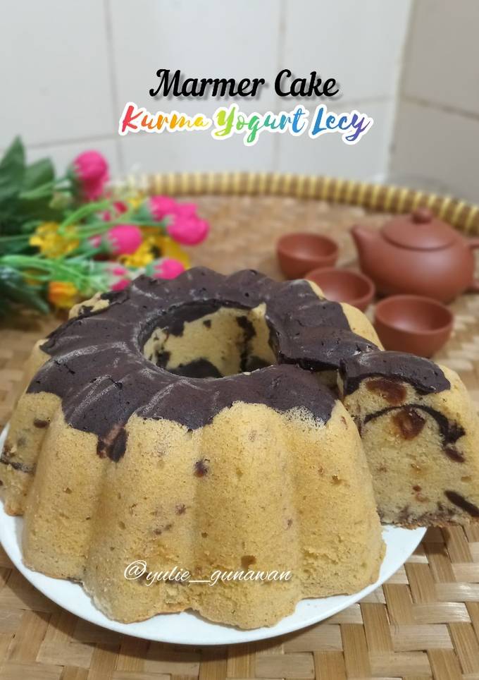 Resep Marmer Cake Kurma Yogurt Lecy oleh 🌷Yulie Yuda Gunawan🌷 - Cookpad