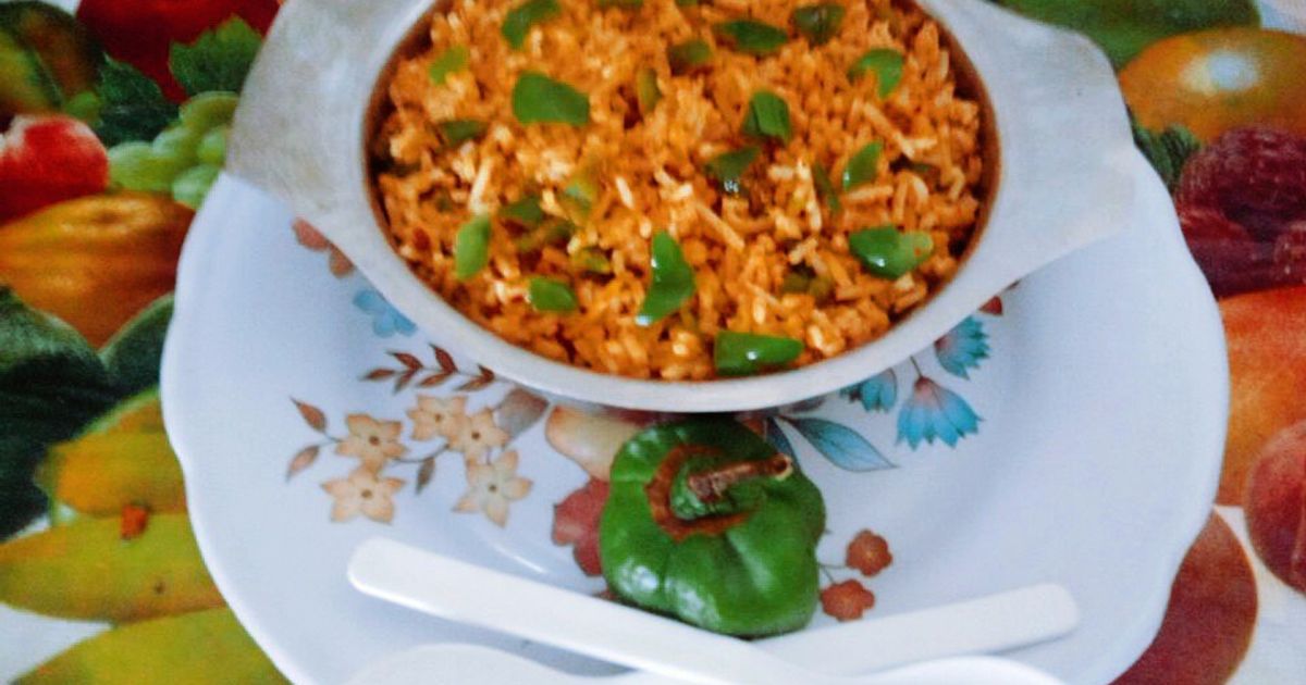 Yummy Tasty Capsicum Basmati Rice Recipe by Ramaben Joshi - Cookpad