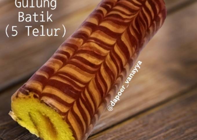 Resep Bolu gulung Batik pakai 5 butir telur oleh DAPOER VANAYYA - Cookpad
