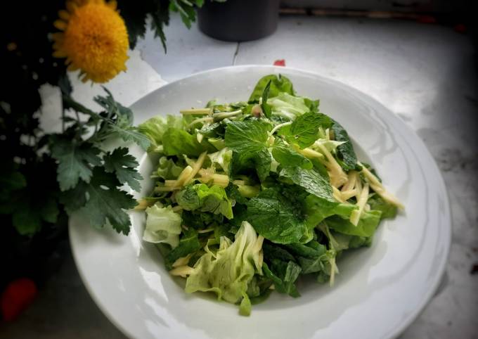 Cách Làm Món Salad xoài rau xanh dầu dấm của Nhà Vân - Cookpad