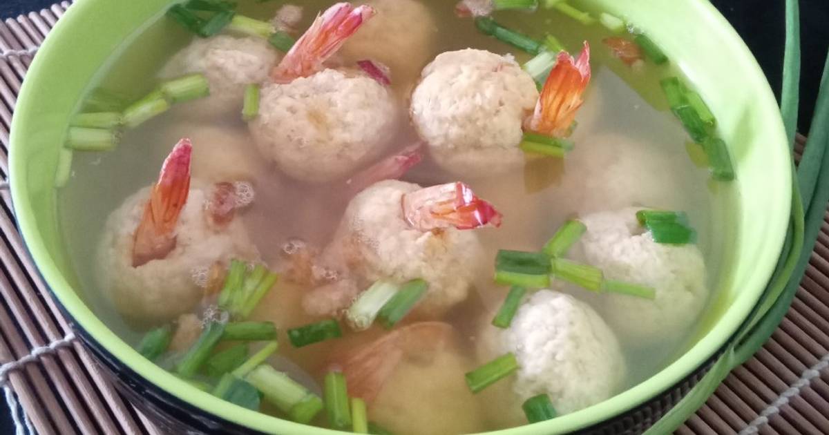 Resep Sup Bola Bola Tahu Putih Udang oleh nurhasanah_56 - Cookpad